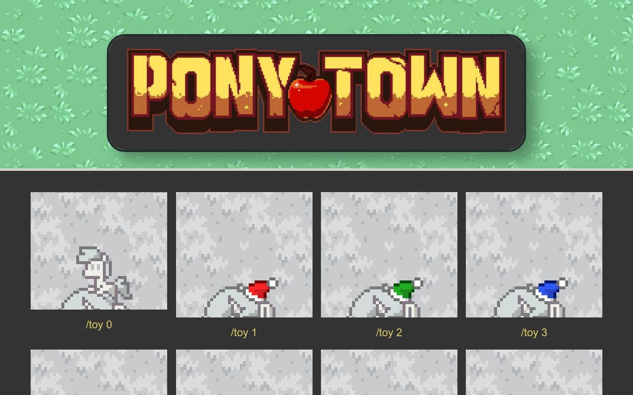 PonyTown Toys List